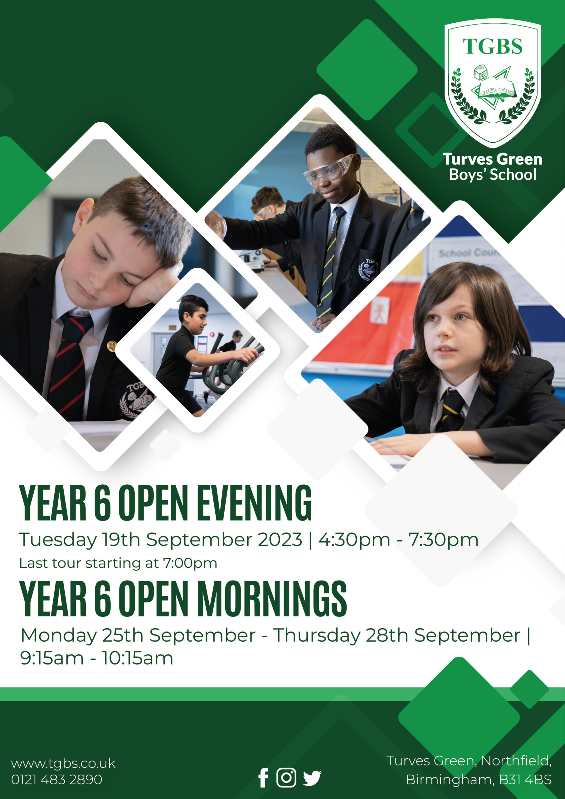Open Events 2023 - Turves Green Boys' School