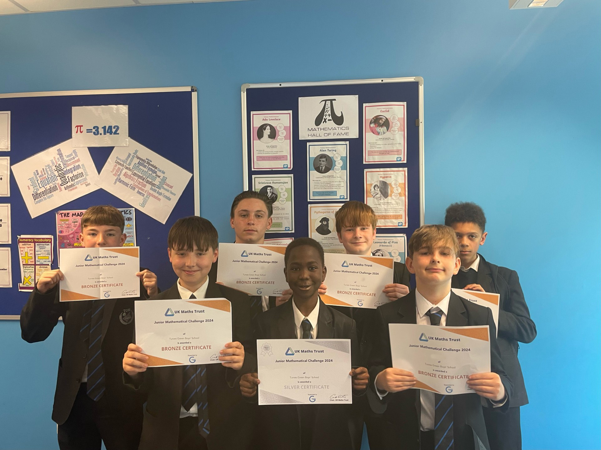 UK Maths Challenge Success - Turves Green Boys' School
